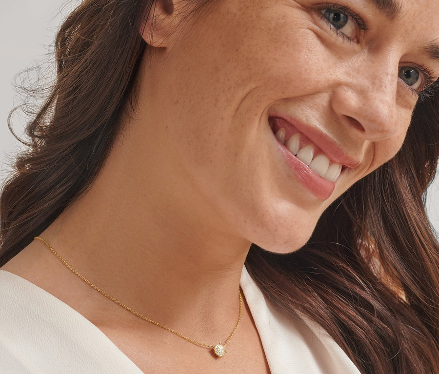 Kette mit Diamanten, 585 Gold bei Tchibo kaufen | 174223